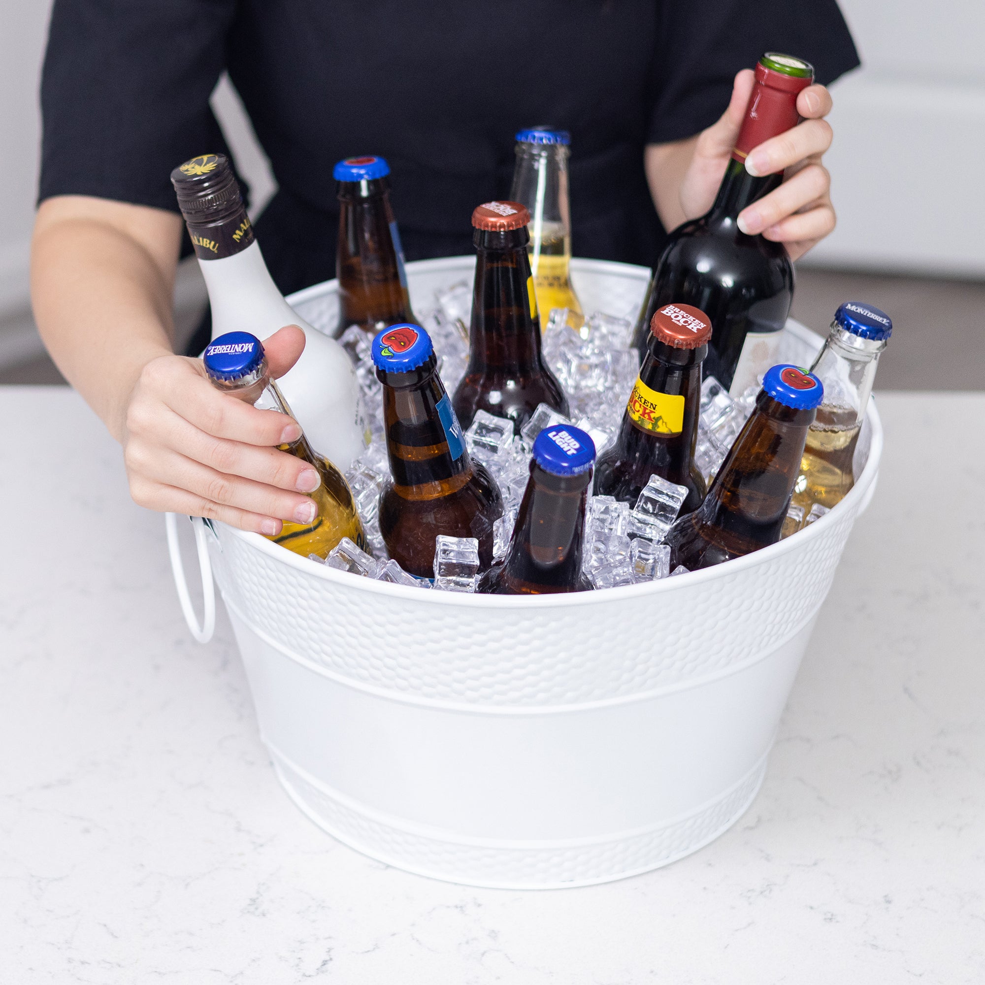 Personalized Beer Bucket Large in White - Old Tavern – Chilled-Designs