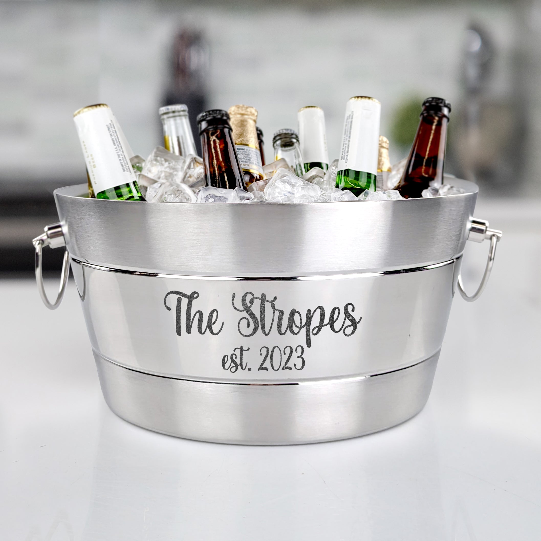 Personalized Beverage Tub Double Wall Insulated Stainless Steel ...