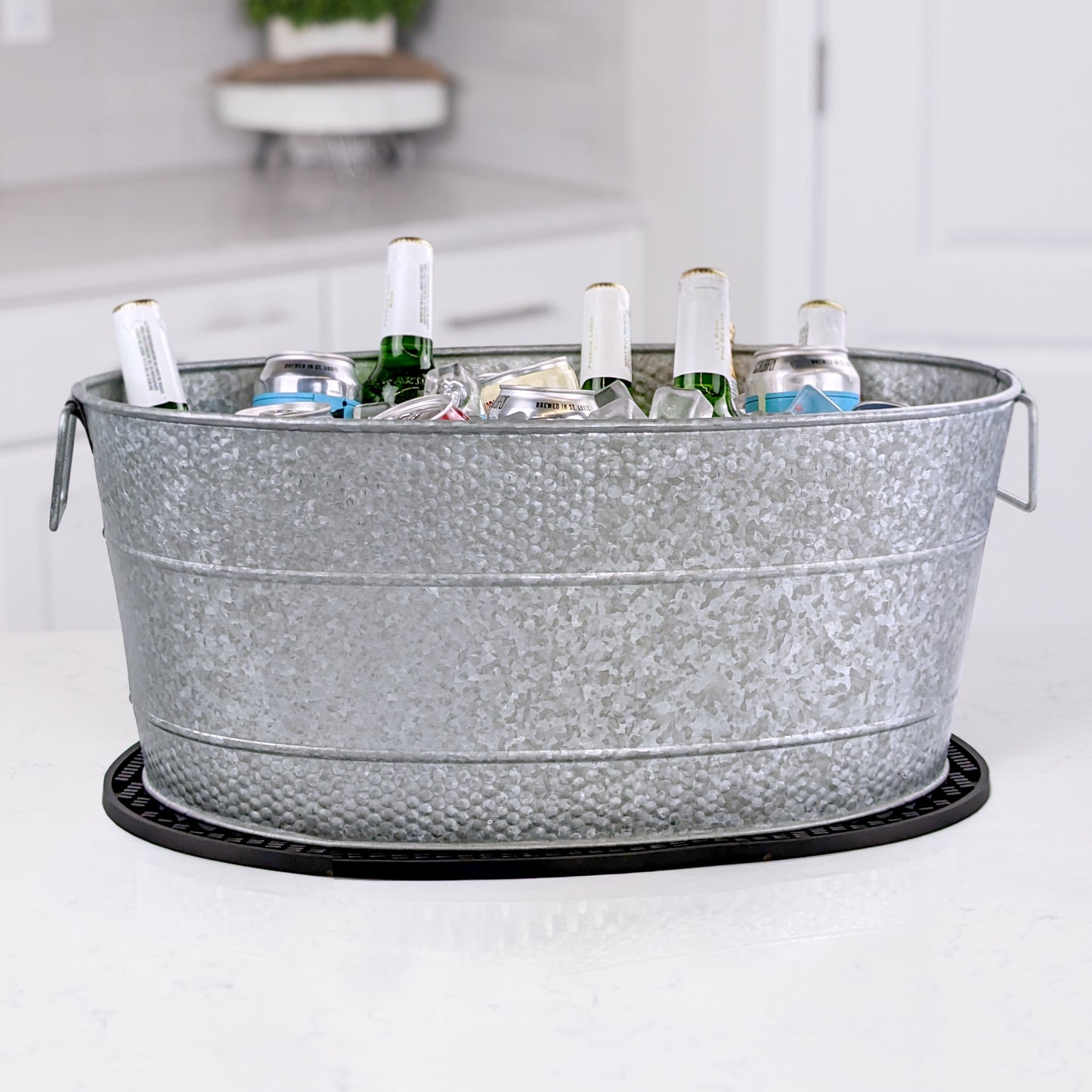 Personalized Beverage Tub with PVC Party Mat - BREKX Aspen Acid Wash ...