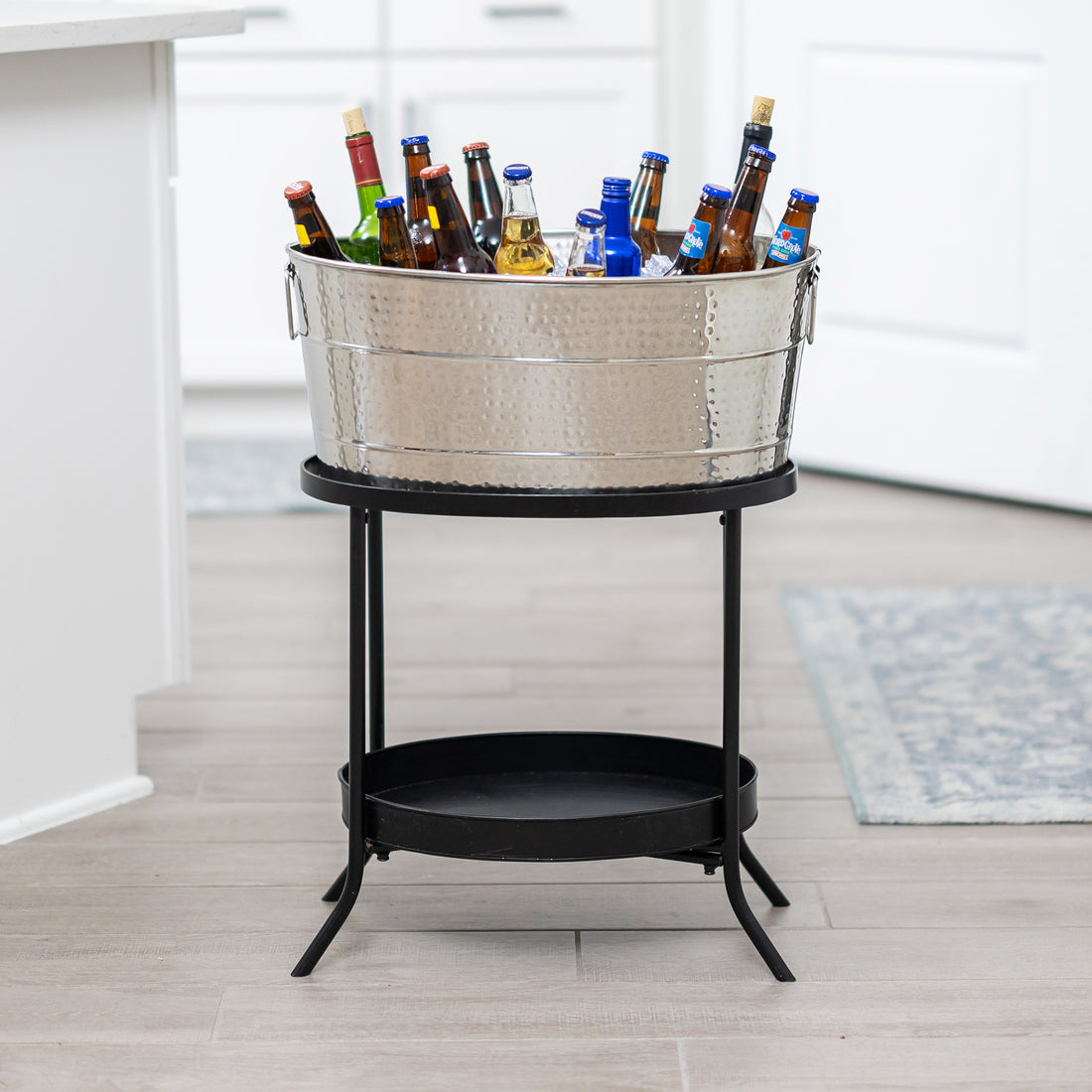 Personalized Stainless Steel Beverage Tub with Stand | Chilled Designs ...
