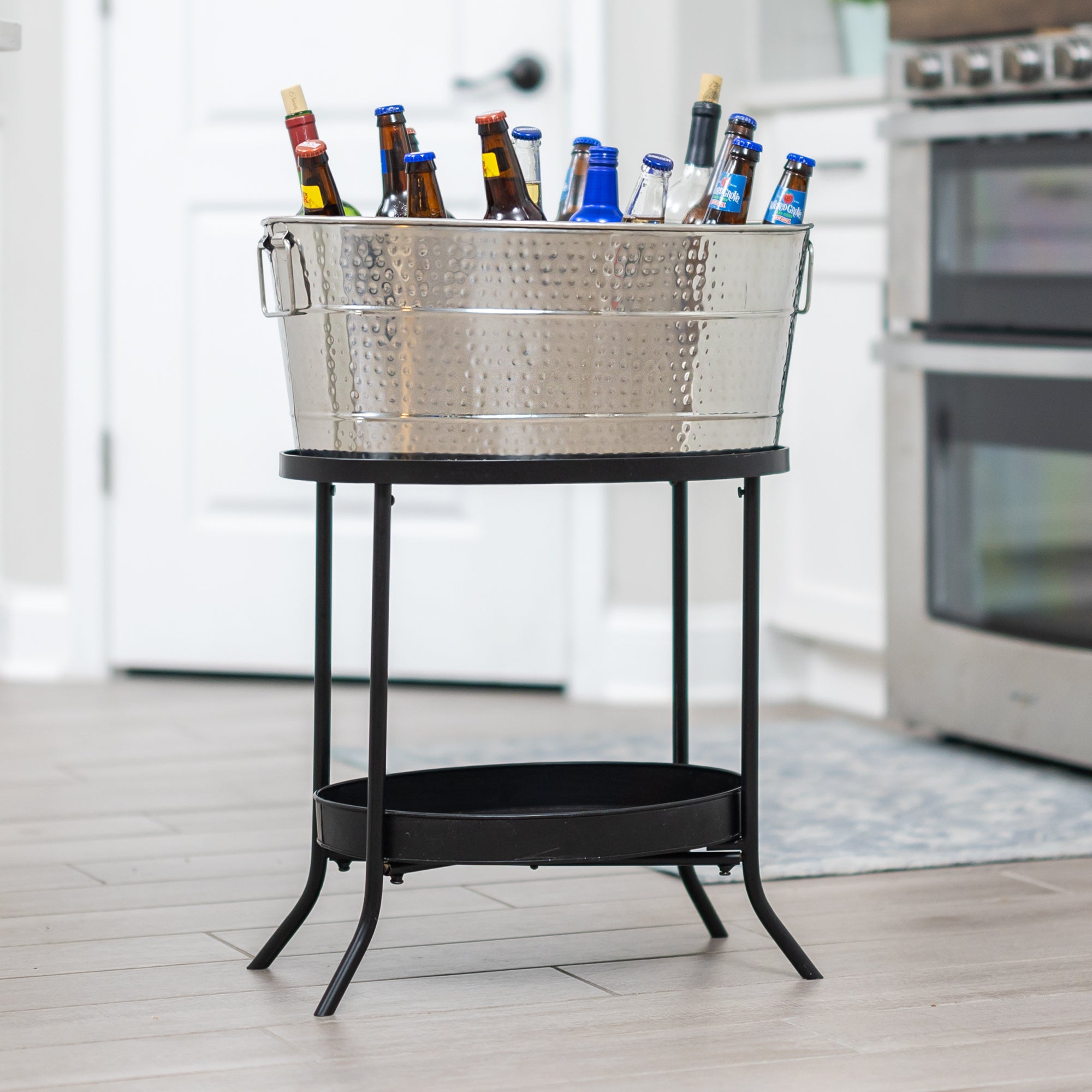 Personalized Stainless Steel Beverage Tub with Stand | Chilled Designs ...