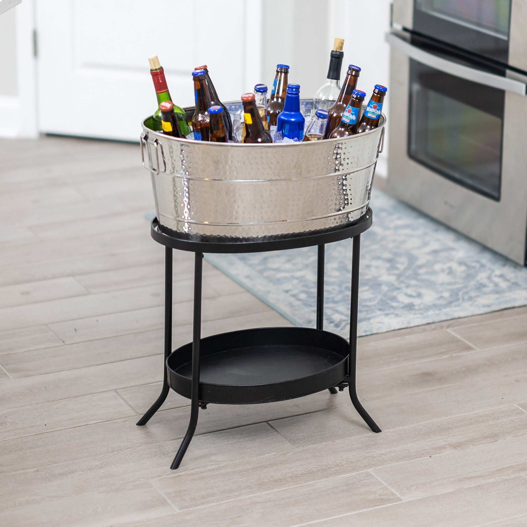 Personalized Stainless Steel Beverage Tub with Stand | Chilled Designs ...