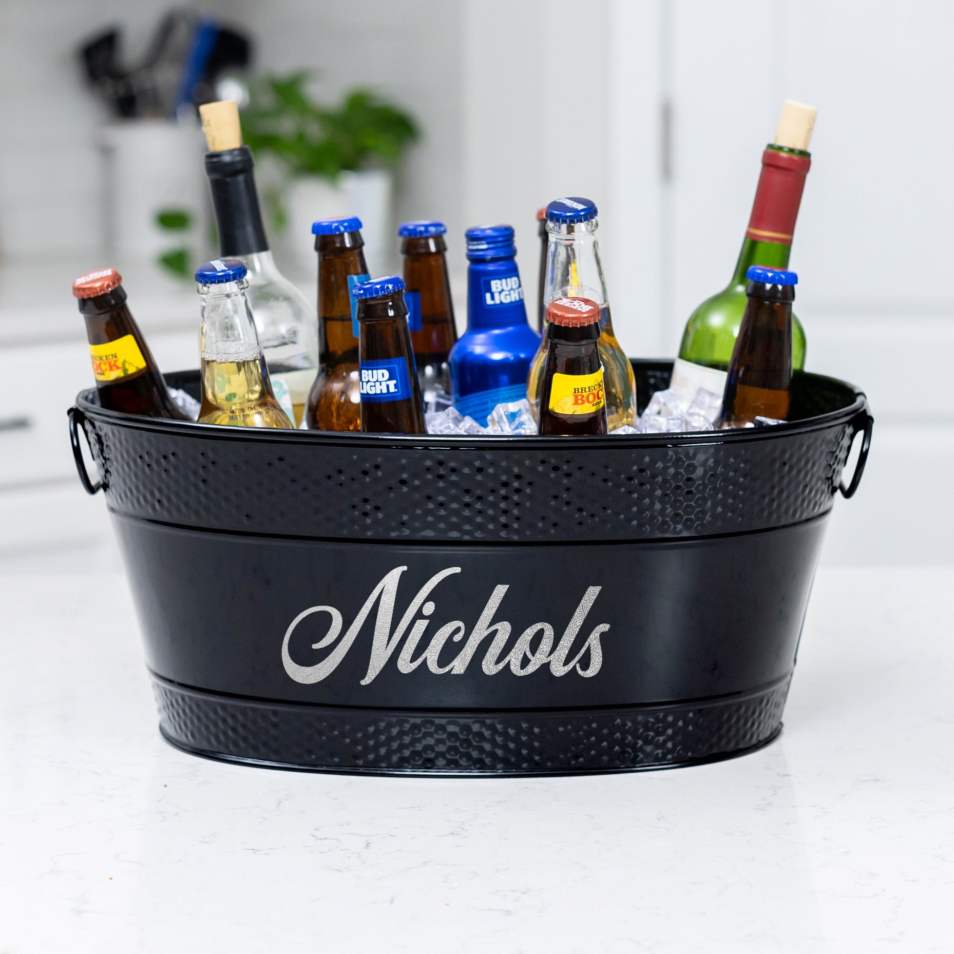 Personalized Black Party Bucket and Wine Chiller - Colt – Chilled-Designs